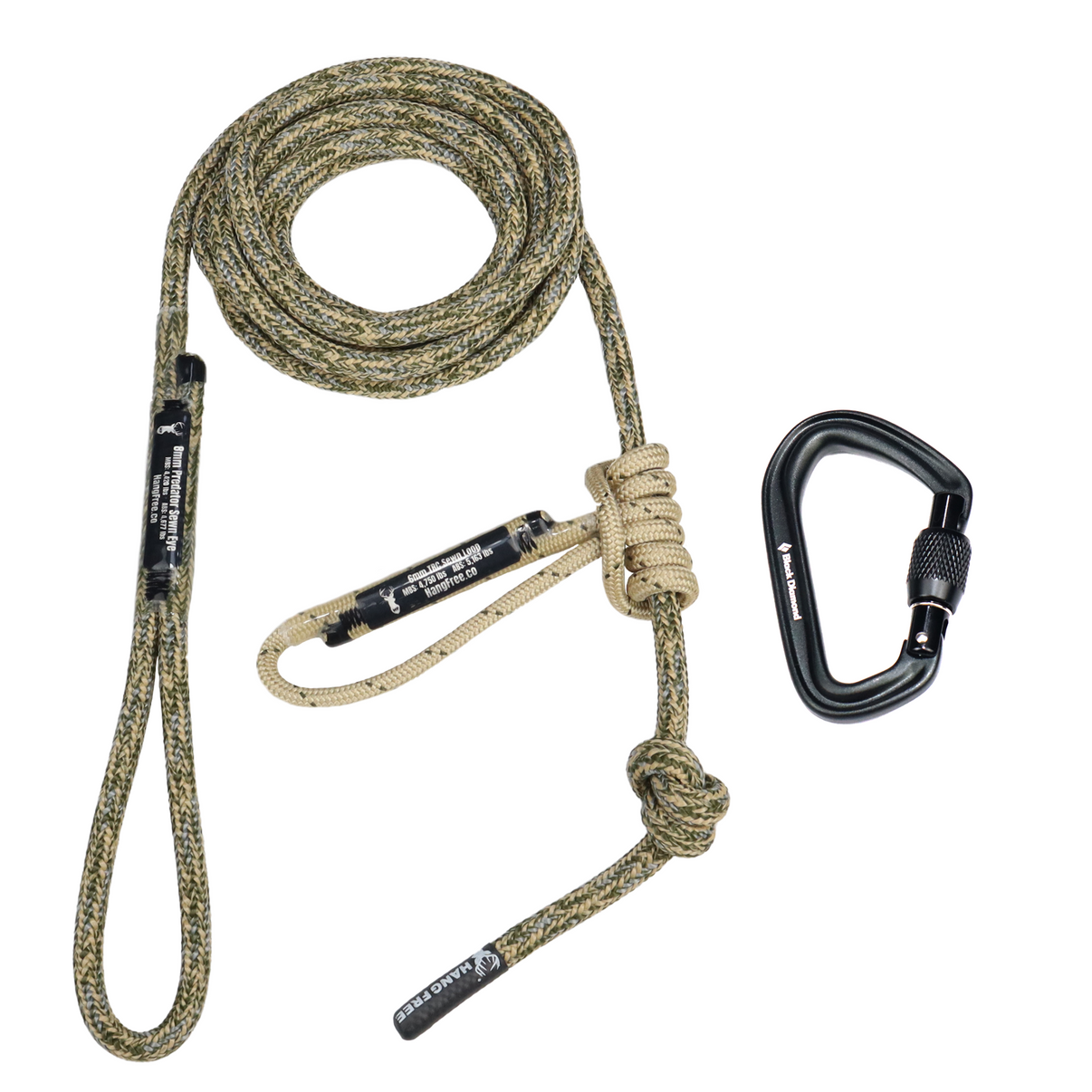 8mm Predator™ Sewn Tether/Lineman's & Sewn Prusik Loop – Hang Free®