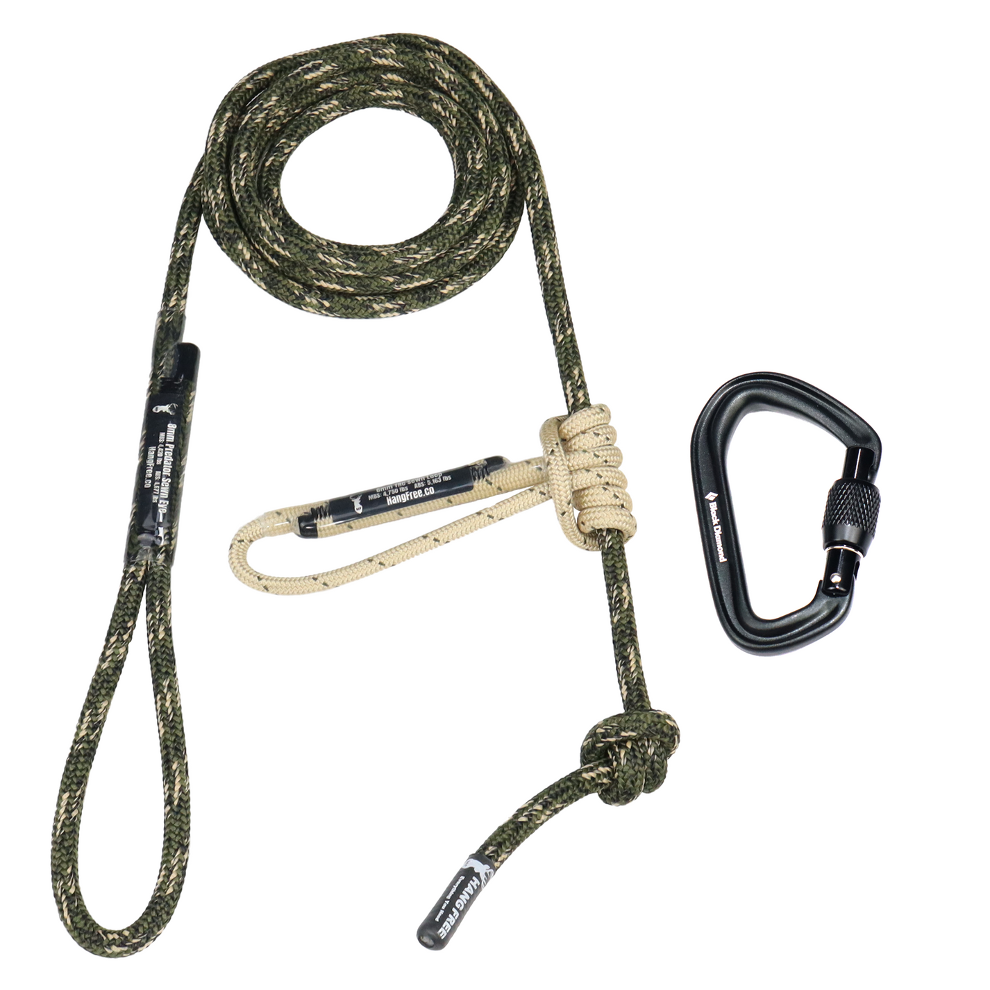 8mm Predator™ Sewn Tether/Lineman's & Sewn Prusik Loop – Hang Free®