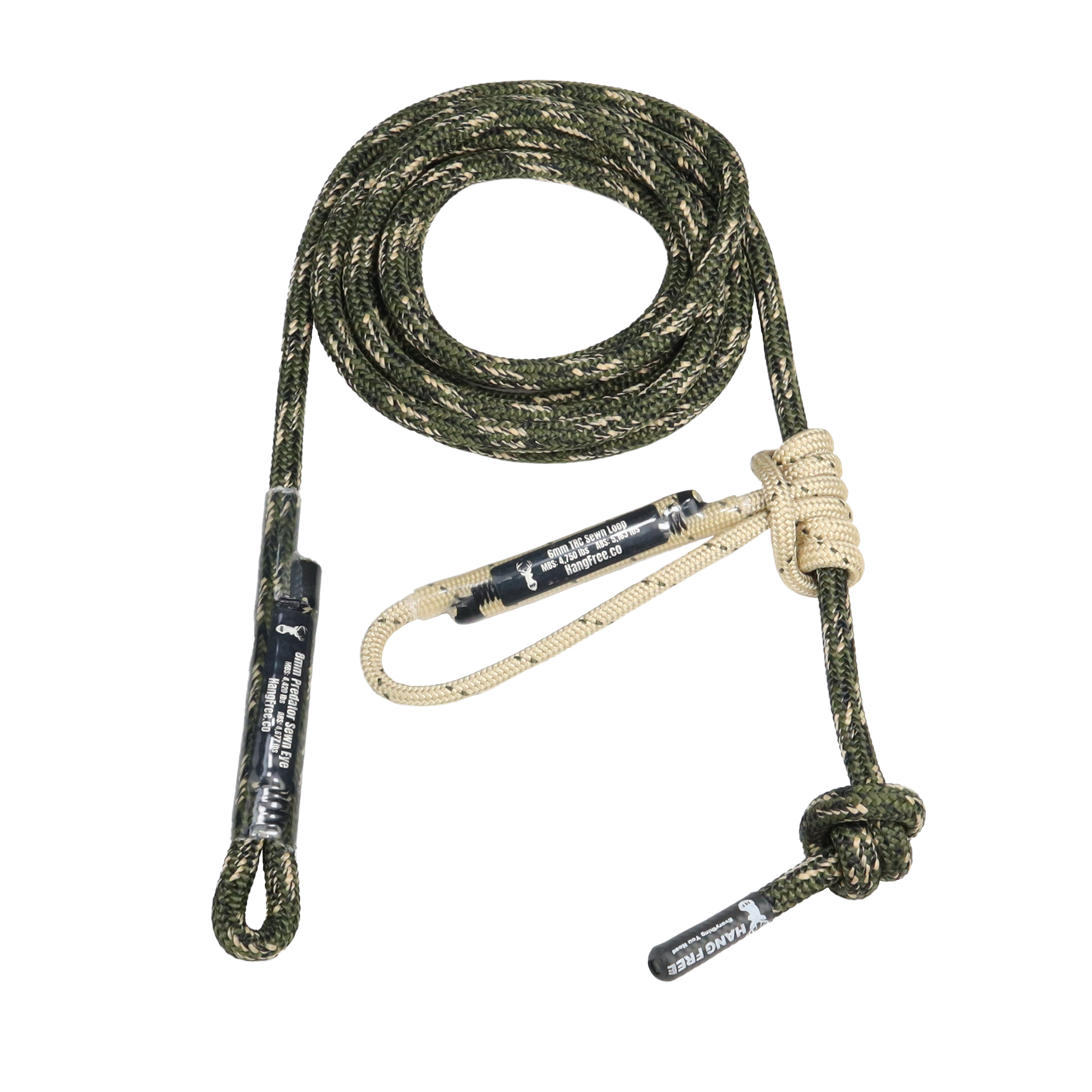 8mm Predator™ Sewn Tether/Lineman's & Sewn Prusik Loop – Hang Free®